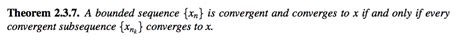 Solved A Bounded Sequence X N Is Convergent And Converges Chegg