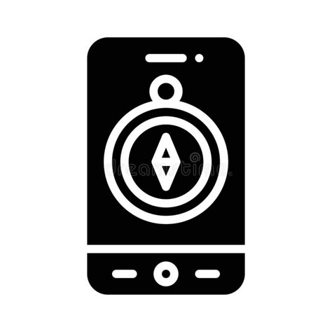 Compass App Icon Mobile Application Vector Illustration Stock Vector