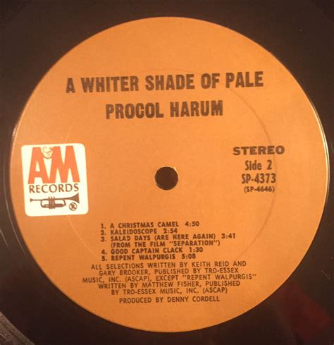 Procol Harum A Whiter Shade Of Pale 1973 Vinyl Discogs
