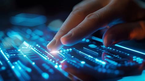 Premium Photo Person Typing On Keyboard Generative AI