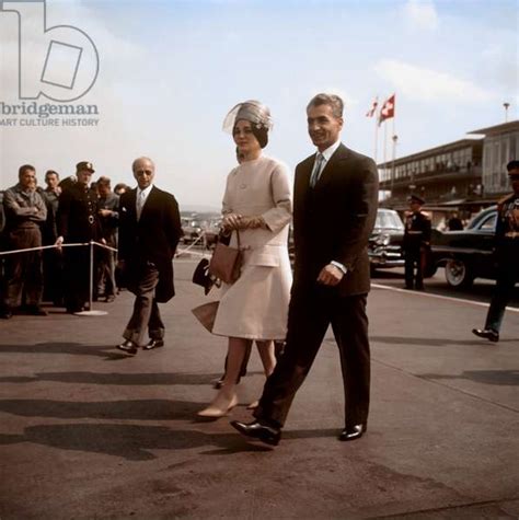 Image Of Switzerland Shah Reza Pahlavi Farah Diba 1961 Bw Photo