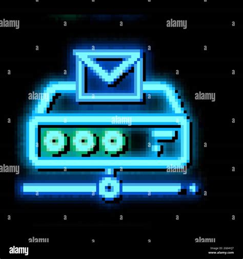 Messaging Digital Technology Neon Glow Icon Illustration Stock Vector