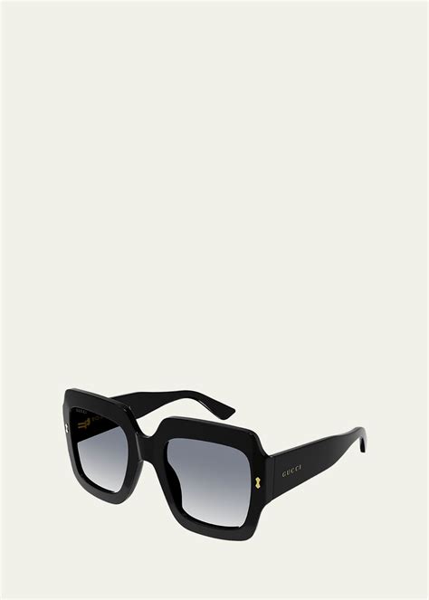 Gucci Gradient Rectangle Acetate Sunglasses Bergdorf Goodman