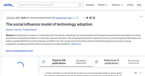 The Social Influence Model Of Technology Adoption