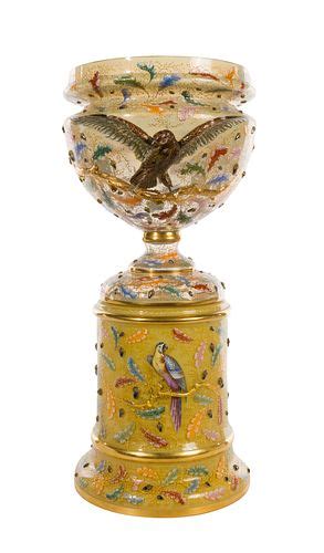 Moser Glass Jardiniere And Stand Sold At Auction On 18th February