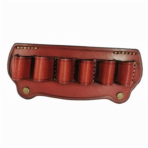 Tactical Leather 6 Round Ammo Shotgun 12ga Shell Holder Cartridge