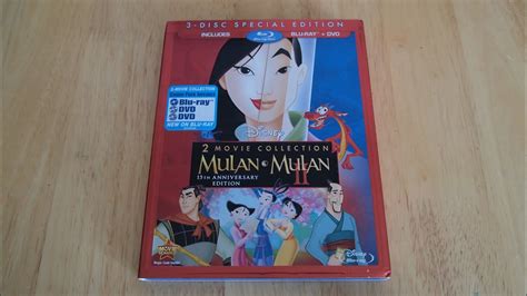 Disney Mulan Th Anniversary Special Edition Blu Ray DVD Unboxing Review YouTube