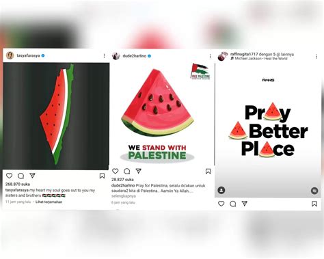 Dukung Palestina 15 Artis Indonesia Ini Kompak Posting Gambar Semangka