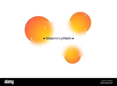 Transparent Frame In Glass Morphism Or Glassmorphism Style Circles On