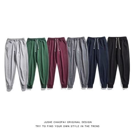 King James Unisex Plain Cotton Jogger Pants With Zippers Code 100