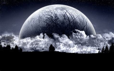 Sci Fi Planet Rise Moon HDデスクトップの壁紙 Wallpaperbetter