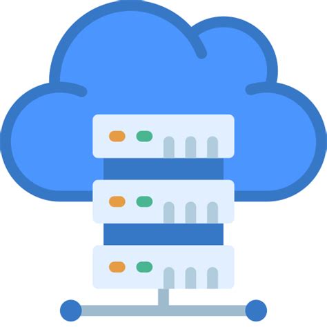 Cloud Server Juicy Fish Flat Icon