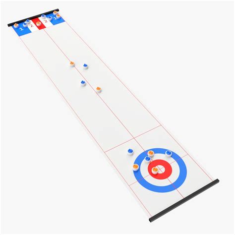 Curling And Shuffle Board Table Game 3d Model Download Hobbies On