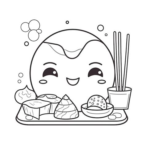 Premium Ai Image A Cartoon Character With A Plate Of Food And A Drink