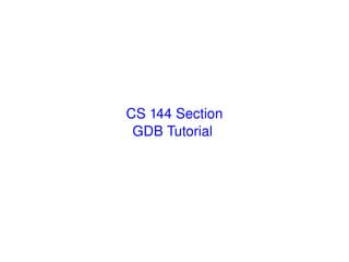 Gdb Tutorial Pdf