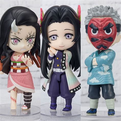 【鬼滅の刃】figuarts Mini『竈門禰豆子 鬼化進行時』『胡蝶カナエ』『鱗滝左近次』デフォルメ可動フィギュア【バンダイ】より2023年