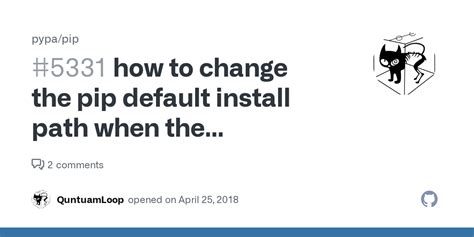 How To Change The Pip Default Install Path When The Enviroment Path Has