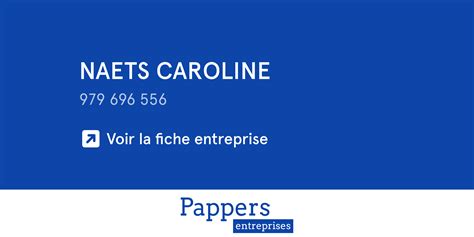 Société Naets Caroline Chiffre Daffaires Statuts Extrait Dimmatriculation