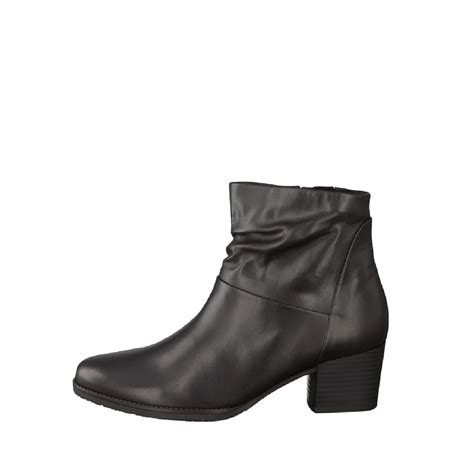 Gabor Ladies Black Leather Wider Fitting Ankle Boot County Shoes
