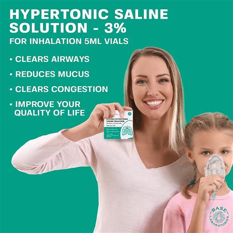 Base Labs 3 Hypertonic Saline Solution For Nebulizer Machine 25