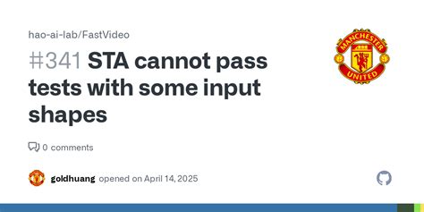 Sta Cannot Pass Tests With Some Input Shapes · Issue 341 · Hao Ai Labfastvideo · Github