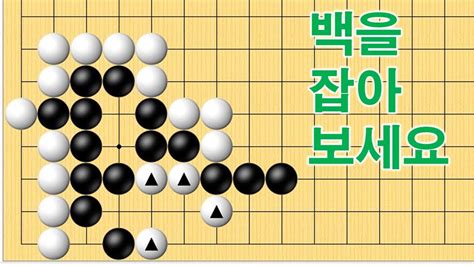 바둑 묘수 사활 놀라운 묘수가 있습니다 백을 잡아보세요~ Youtube