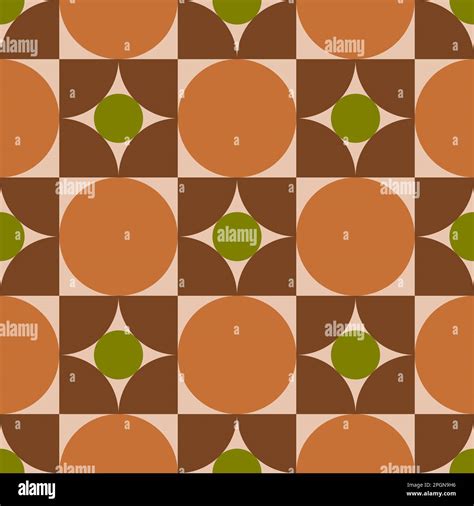 Seamless Vector Graphic Of Circles And Quarter Circles In Shades Of
