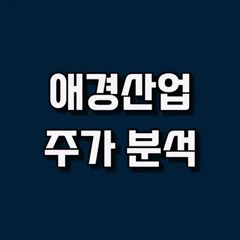 애경산업 주가 전망 주식 분석 상승 가능성 및 목표가