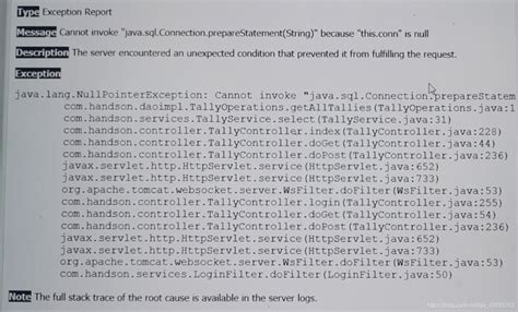Cannot Invoke “javasqlconnectionpreparestatementstring“because