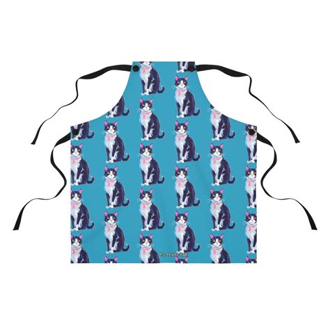Cute Tuxedo Cat Apron All Over Print Apron By Mr Charlie Catt Etsy