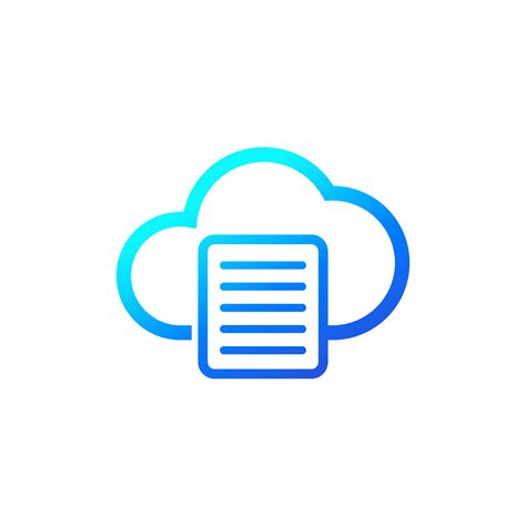 Document In Cloud Icon For Web 11819266 Vector Art At Vecteezy