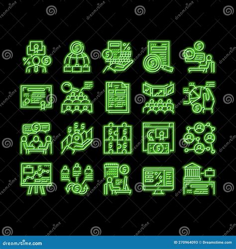 Stakeholder Business Neon Glow Icon Illustration Cartoon Vector