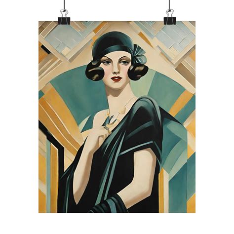 Art Deco Girl Wall Art Art Deco Parisian Woman Art Posters Art Deco