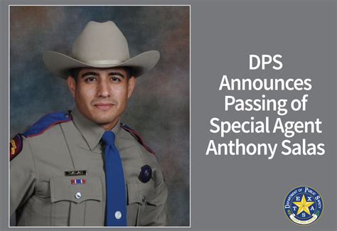 Dps Announces Passing Of Special Agent Anthony Salas Department Of