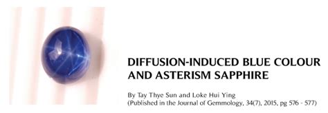 Diffusion Induced Far East Gem Lab Singapore