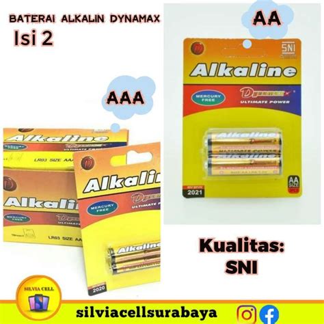 Jual Baterai Aa A2 Aaa A3 Alkaline Dynamax 1 5v Baterai Kualitas Sni