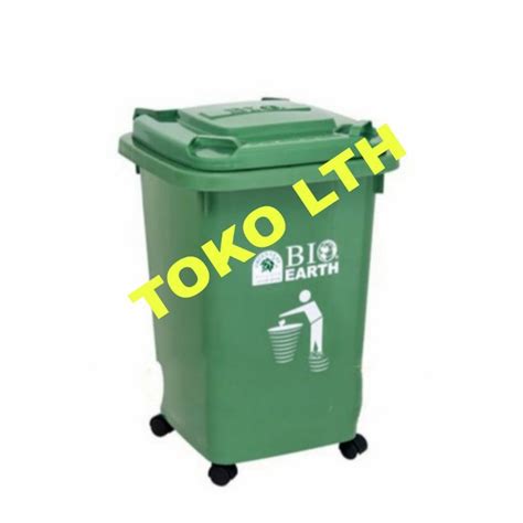 Jual Tempat Sampah Roda Bio 58 Liter 2134 Green Leaf Tong Kotak Sampah