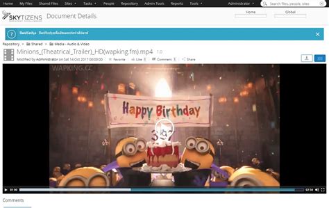Alfresco Html5 Media Player Web Based Audio And Video Player Alfresco