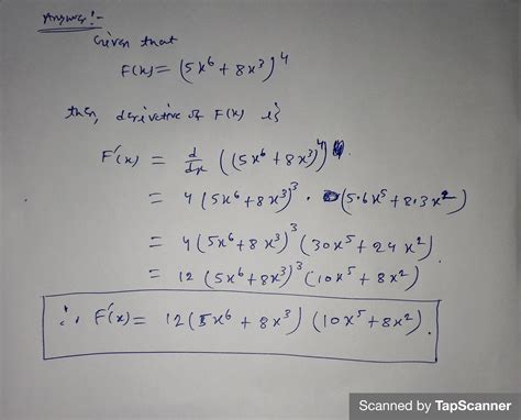 Solved Find The Derivative Of The Function F X 5 X 6 8 X 3