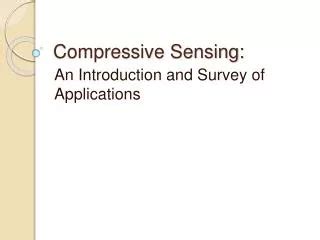 Ppt Reconstruction Algorithms For Compressive Sensing Ii Powerpoint
