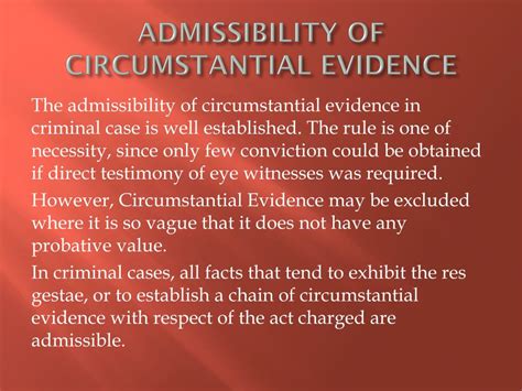 Ppt Admissibility And Evaluation Of Evidence In Criminal Case