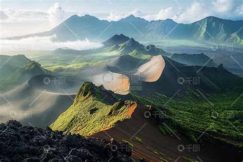 火山ai数字艺术 火山写实自然风光山脉火山口火山灰植被景观商业照片 Ai图片免费下载png格式4032像素编号72057777 千图网