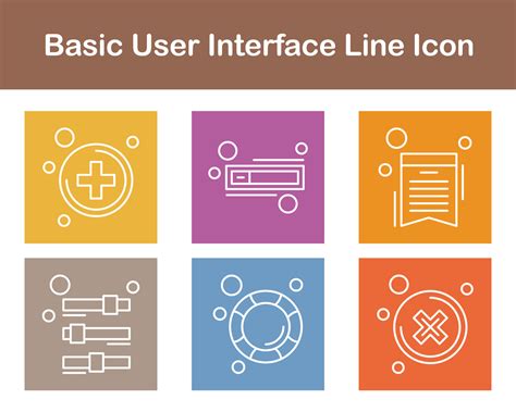 Basic User Interface Vector Icon Set 20699423 Vector Art At Vecteezy