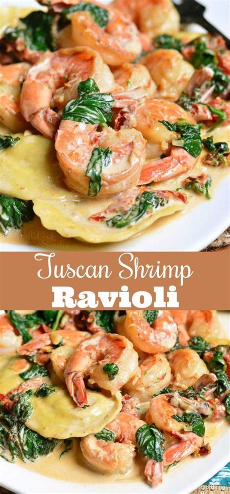 Creamy Tuscan Shrimp Ravioli A Quick And Delicious Dinner Delight Recipe Ravioli Recipe