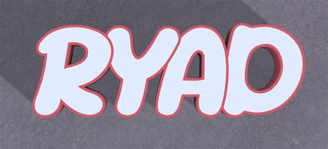 Archivo Stl Nombre De Pila Light Ryad 💡 ・objeto Imprimible En 3d Para