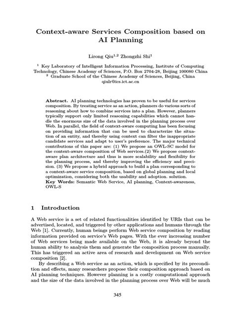 context aware services composition through hybrid ai planning and optimization utilizing user