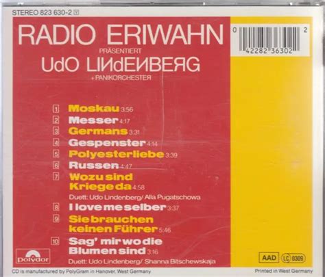 UDO LINDENBERG Panikorchester Radio Eriwahn präsentiert CD Album