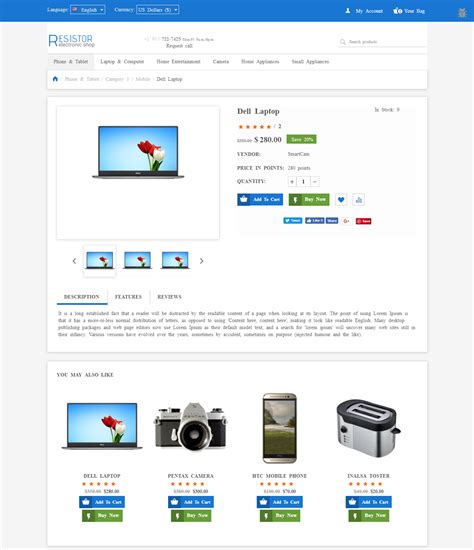 CS Cart Resistor Theme Responsive Template