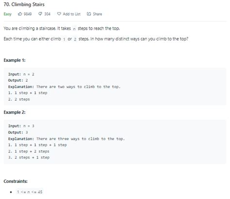 [leetcode] 70 climbing stairs