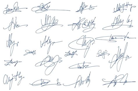 Premium Vector Handwritten Collection Of Fake Scribble Signature In Ink